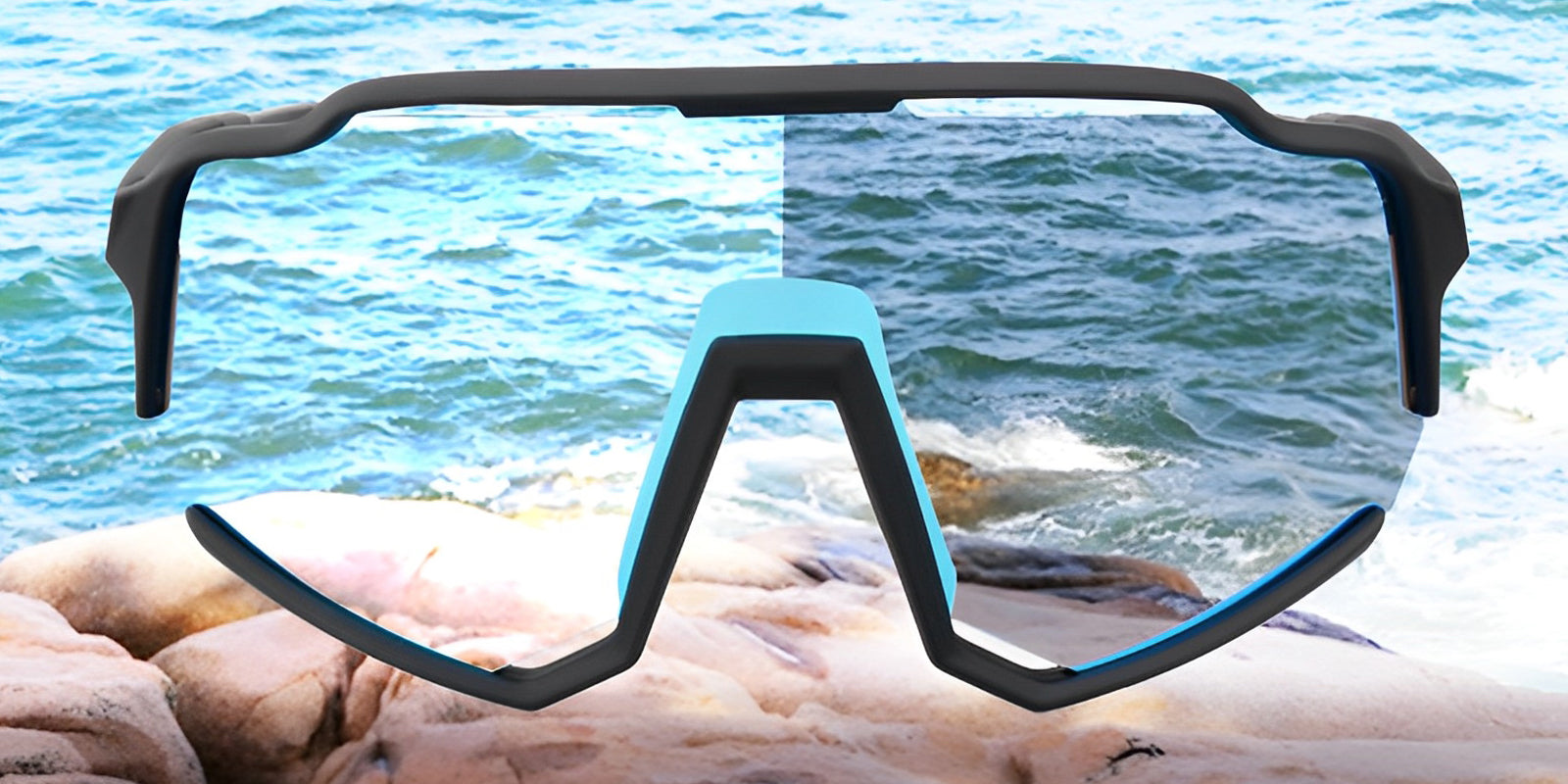 Black Geometric Alpha Sports Glasses – Gentseyewear